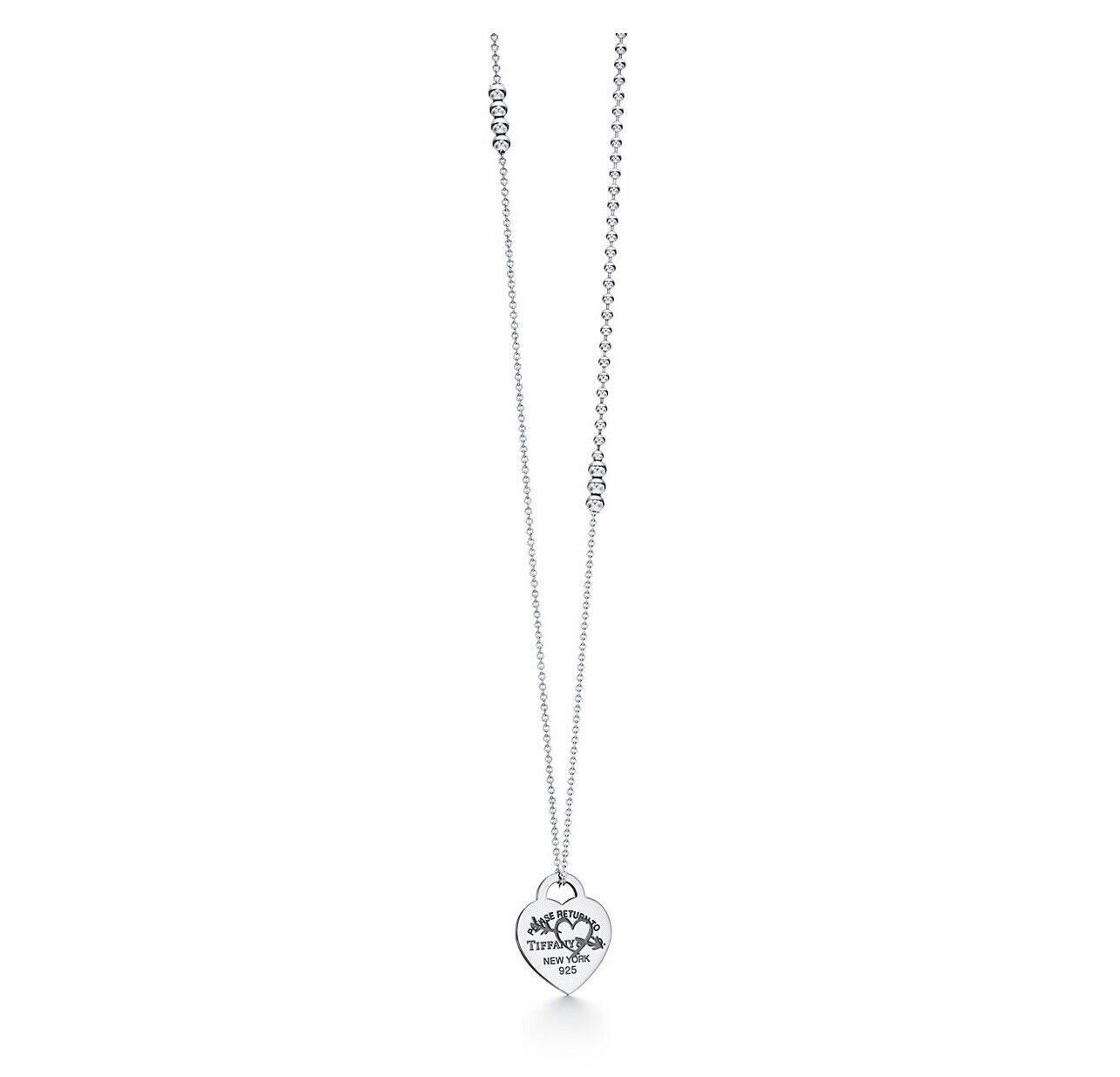 Tiffany & Co. Tiffany Etched Heart and Arrow Tag Pendant Necklace | Grailed