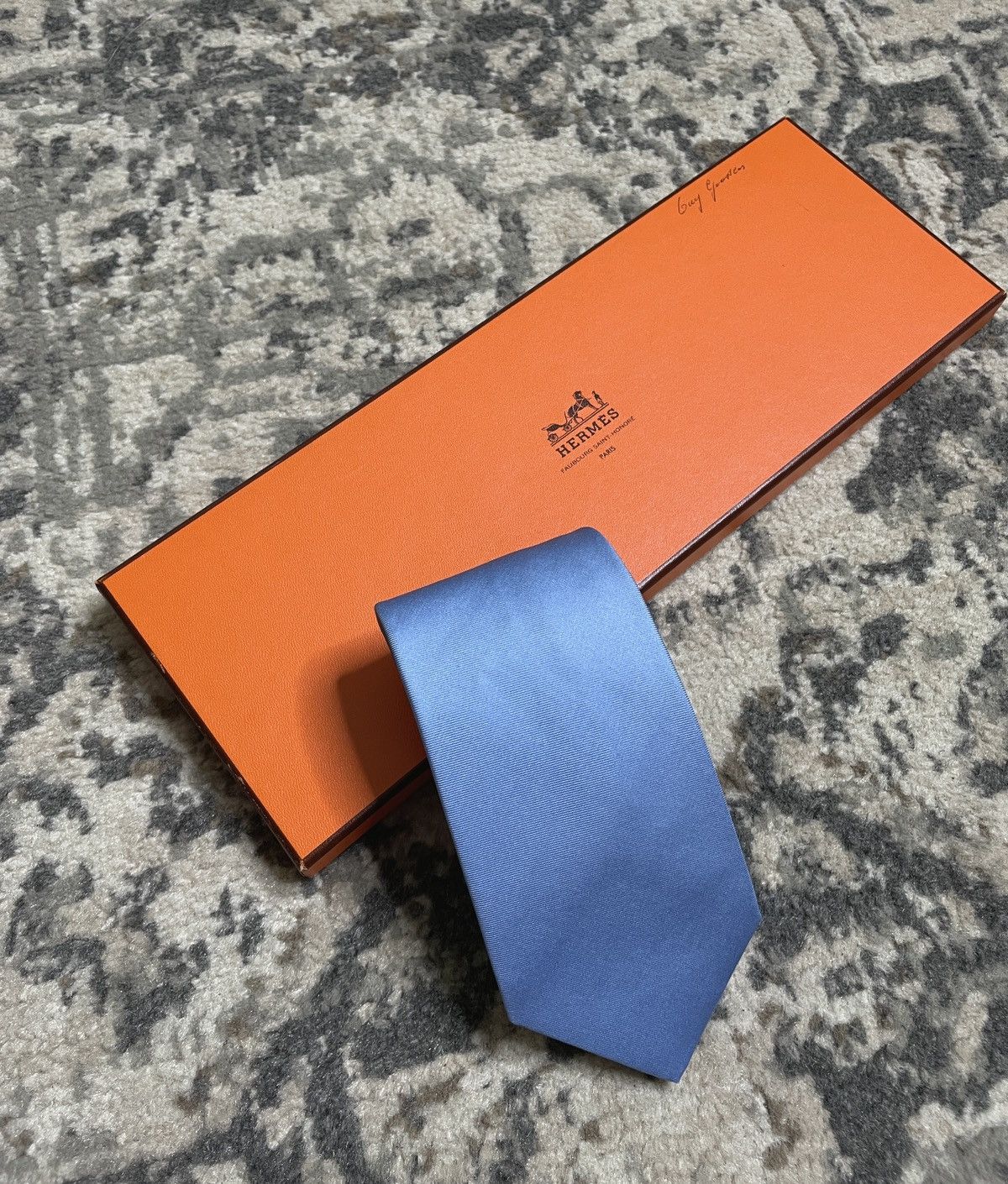 Hermes × Vintage Vintage Baby Blue Basic Hermes Silk Tie New | Grailed