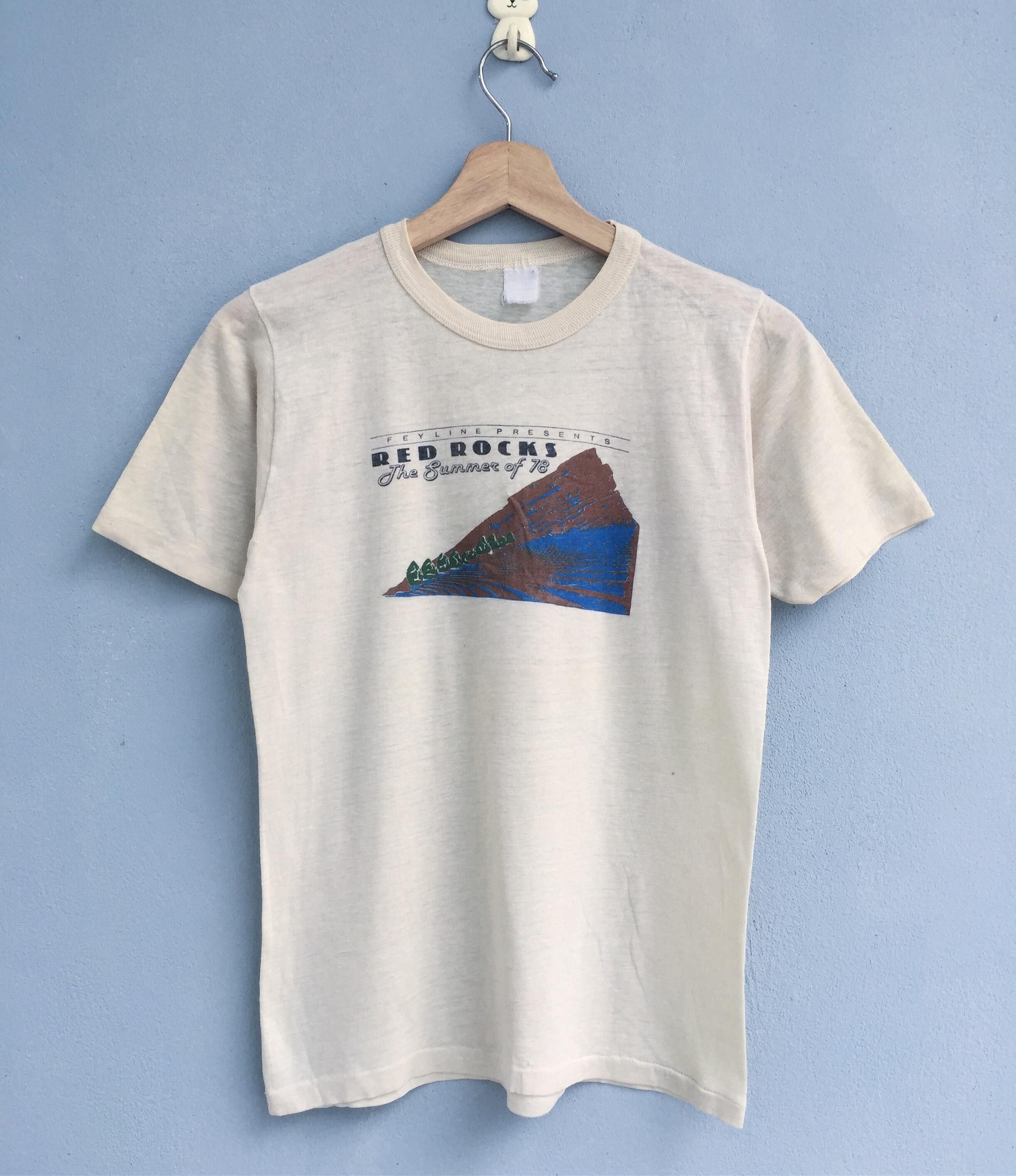 Vintage Rare Vintage 70s Feyline's Red Rocks Music Festival Tees | Grailed