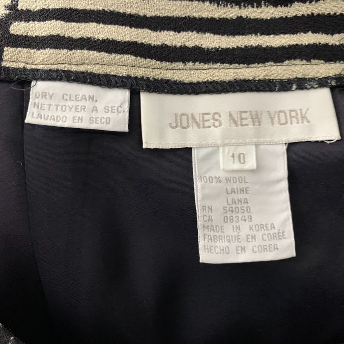 Jones New York Vintage Jones New York Faux Wrap Skirt S Black Cream ...