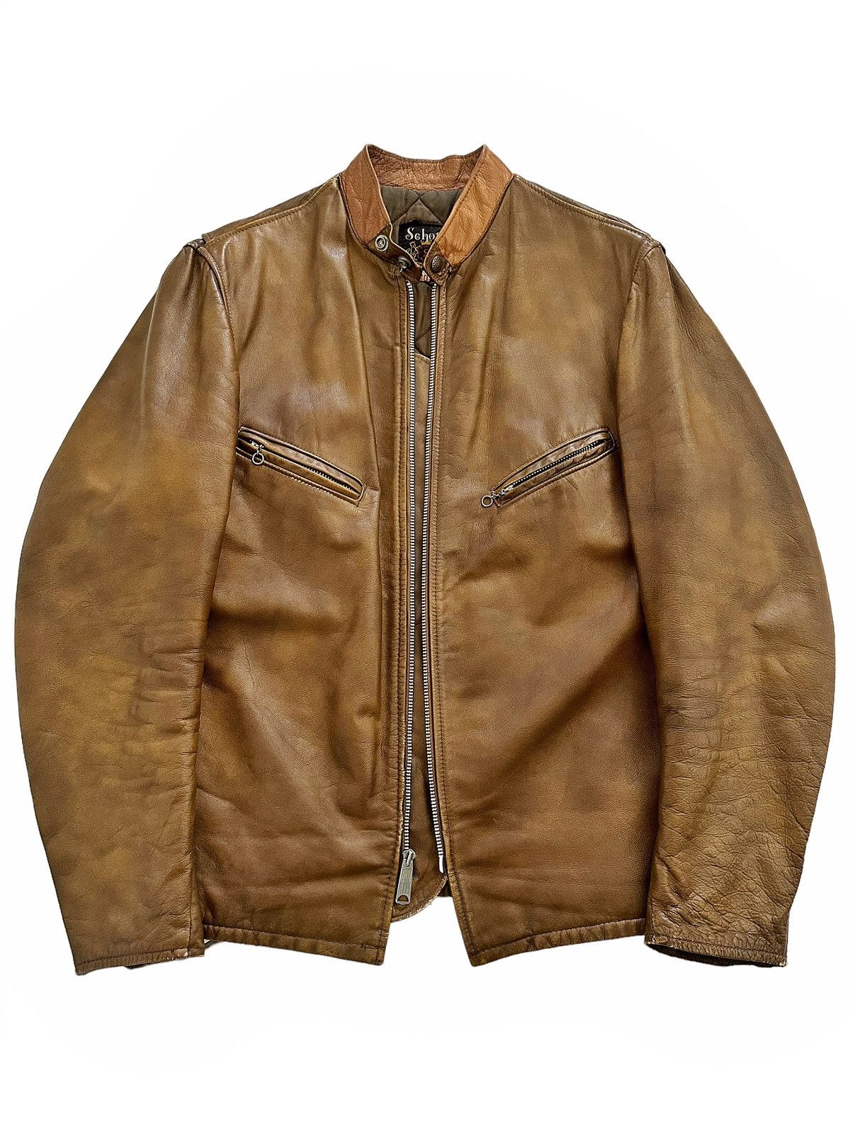 Schott × Vintage 1960’s Vintage 654 Patina Perfecto Cafe Racer Jacket ...