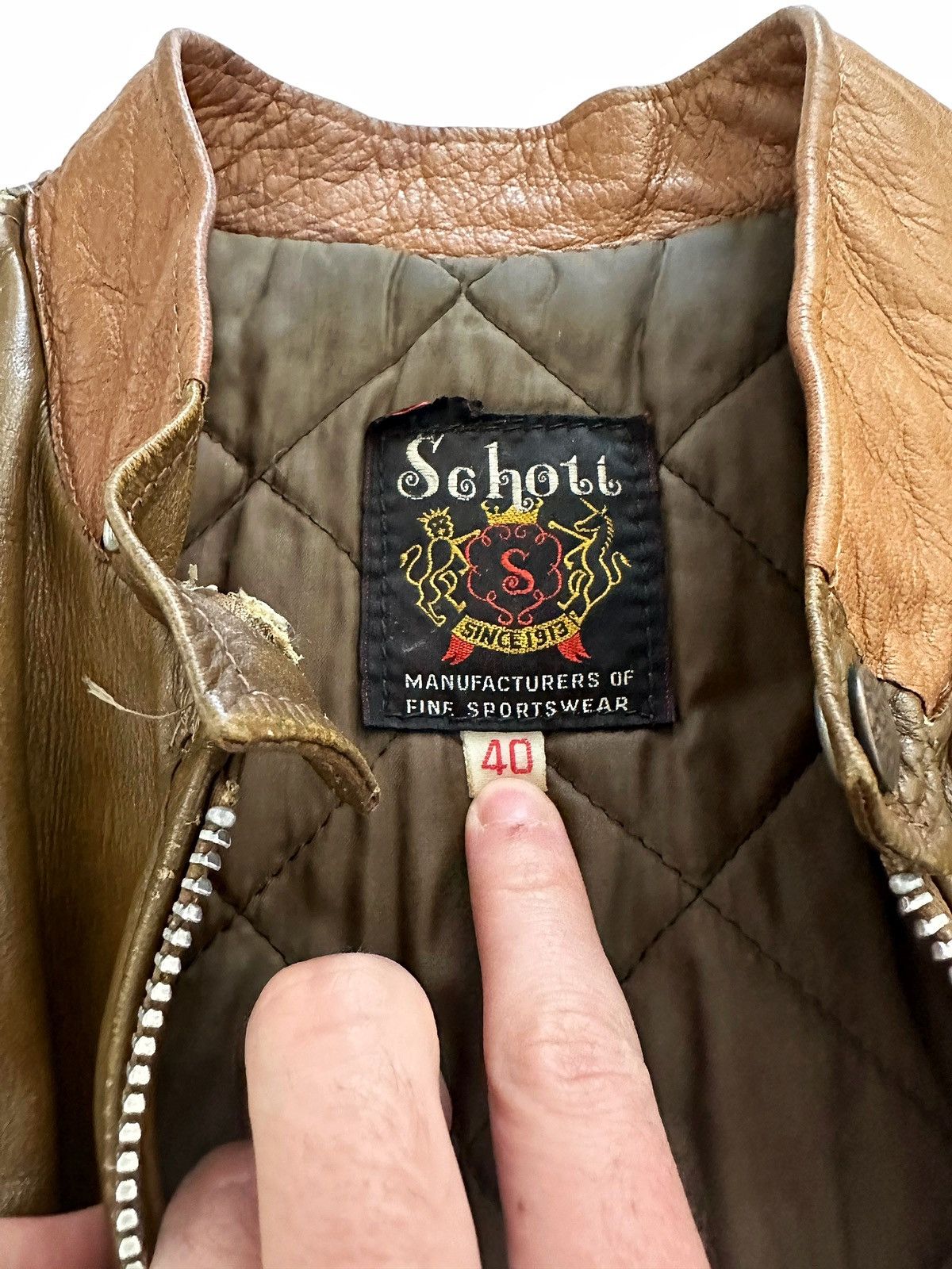 Schott × Vintage 1960’s Vintage 654 Patina Perfecto Cafe Racer Jacket ...