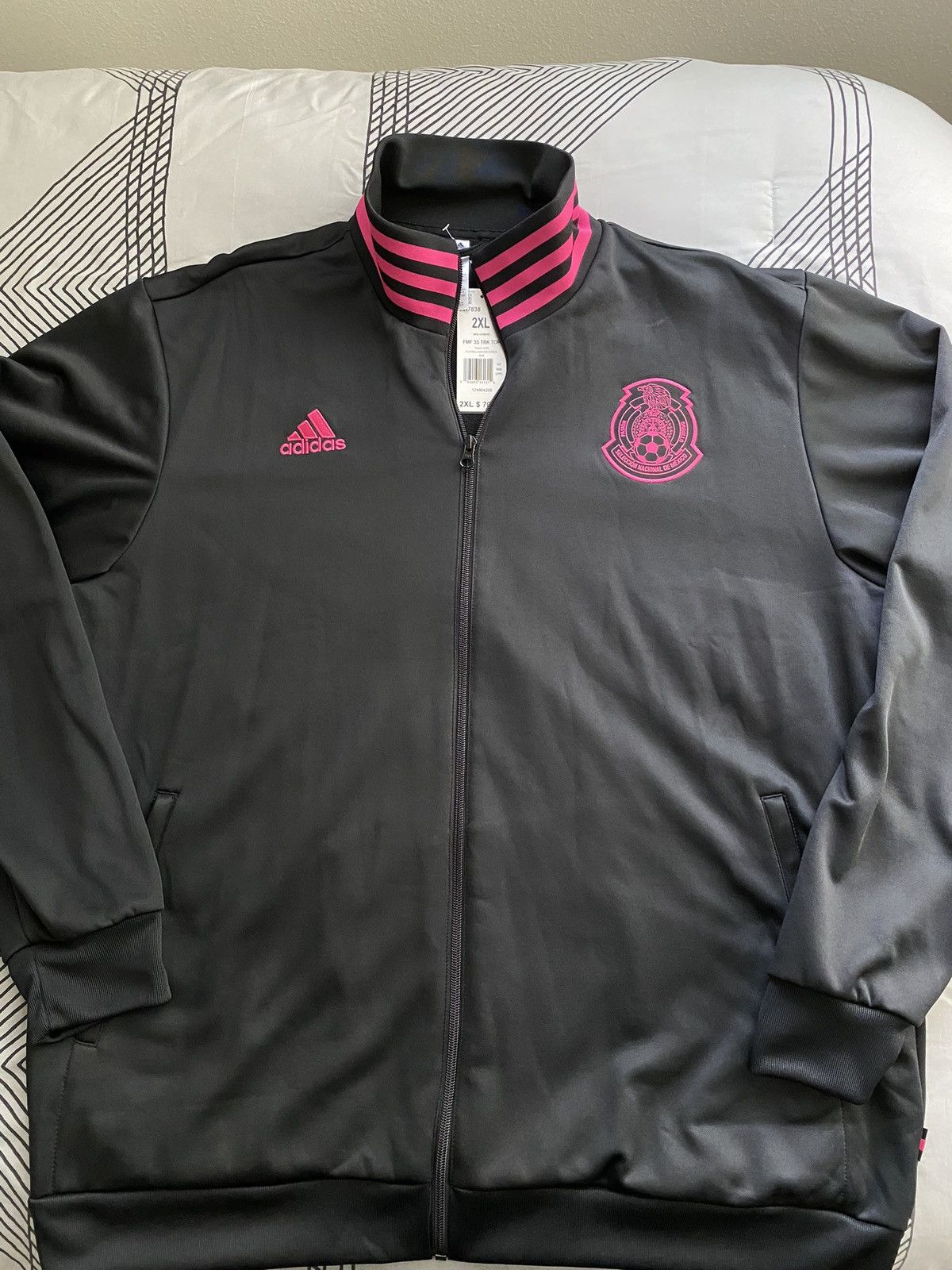 Adidas Adidas 2020-2021 Mexico Track Jacket Soccer Black Pink | Grailed