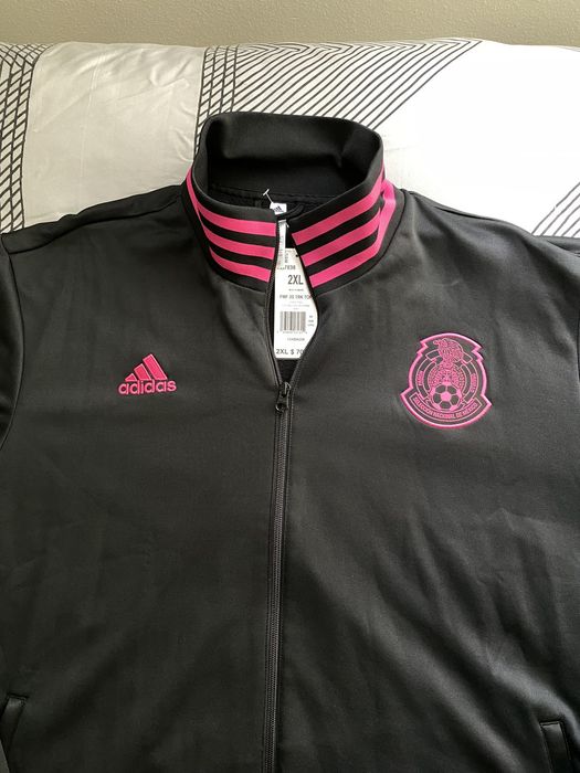 Adidas Adidas 2020-2021 Mexico Track Jacket Soccer Black Pink | Grailed