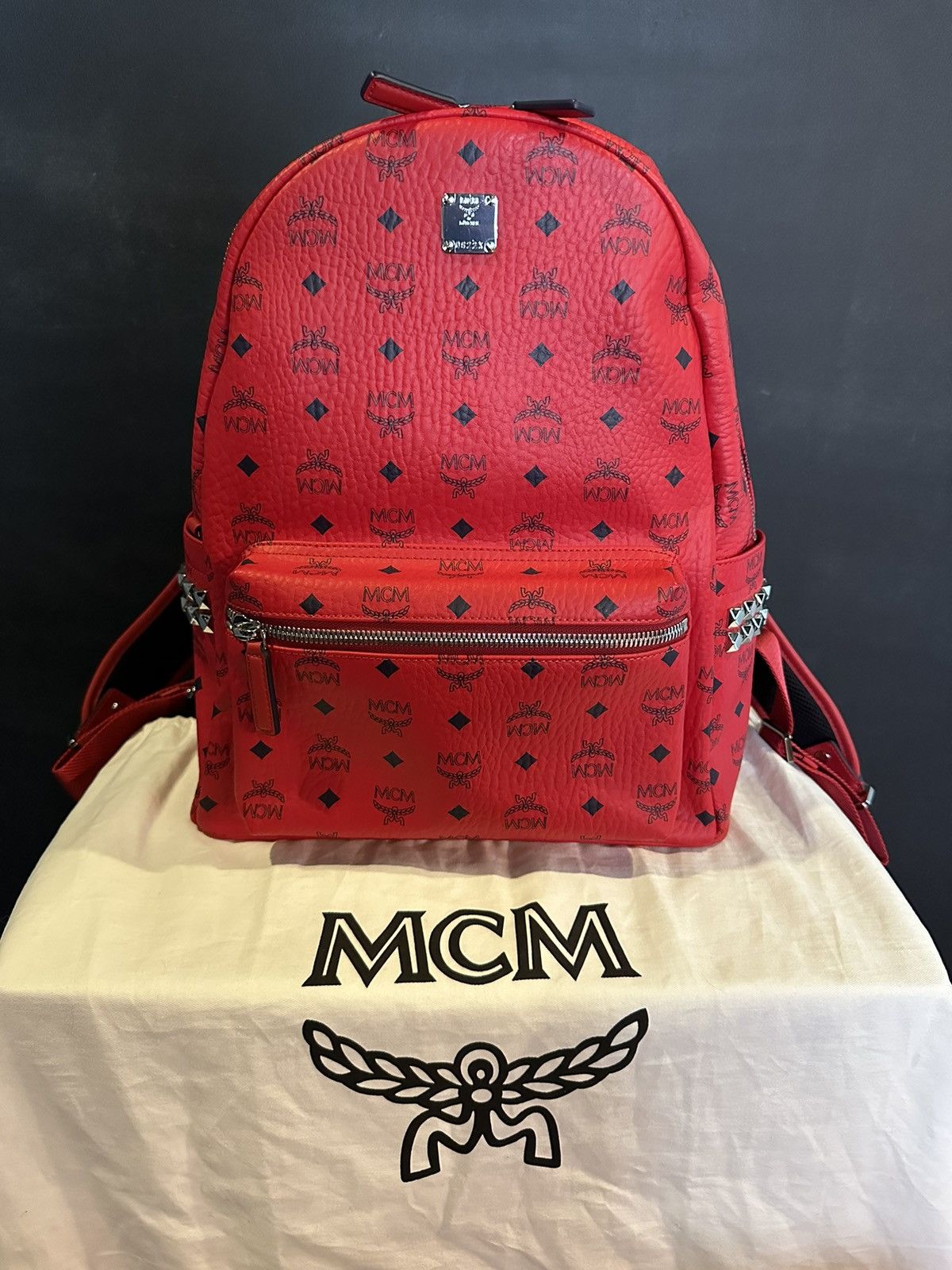 MCM MCM Red Backpack | Grailed