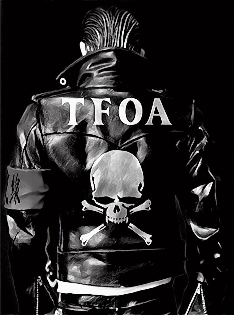 Japanese Brand 🔥T.F.O.A CROPPED HEADS BIKER TOKOFUKU DOUBLE COLLAR ...
