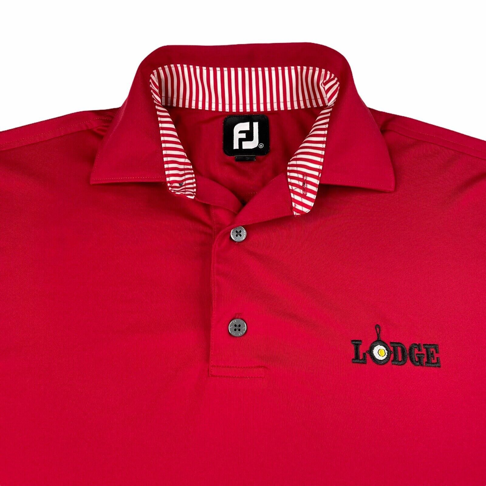 Footjoy FootJoy Men's Medium Red FJ Golf Wicking Performance Polo Shirt ...