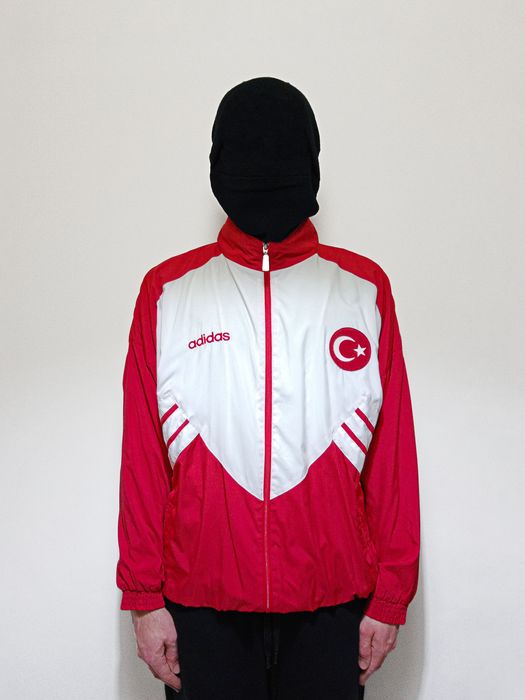 Adidas track top jacket L 9 TURKEY TURKIYE BOXY DROP SHOULDER | Grailed
