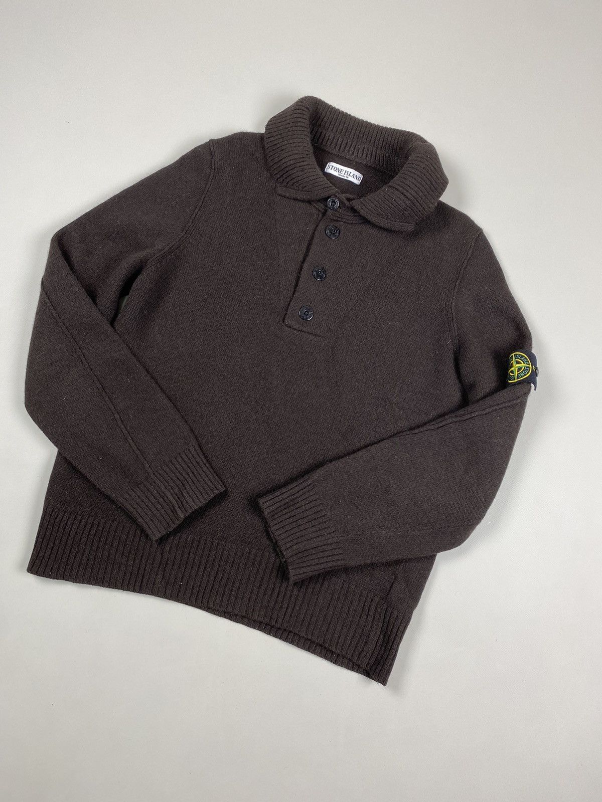 Stone Island × Vintage Vintage Stone Island button up sweater (XL) | Grailed