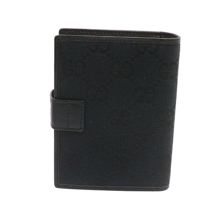 Gucci GUCCI GG Canvas Mini Notebook Cover Ballpoint Pen Black Auth ...
