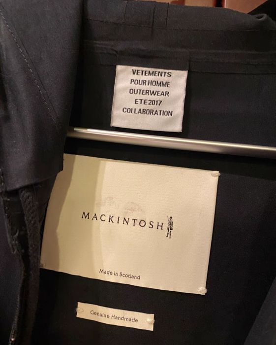 Vetements Vetements VTM x Mackintosh Long Black Coat | Grailed