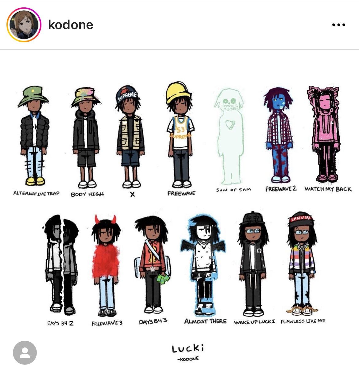 Kodone × Underground LUCKi ECK$ DiSCOGRAPHY EVOLUTiON TEE MiXTAPE ALBUM ...