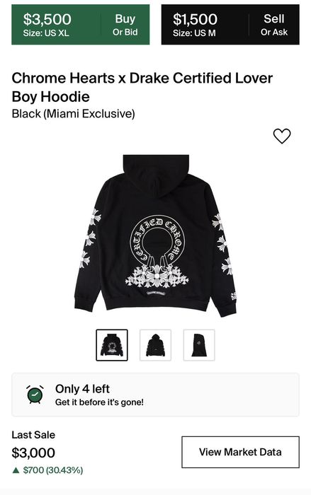 Chrome Hearts Chrome Hearts Drake Certified Lover Boy Miami Exclusive ...