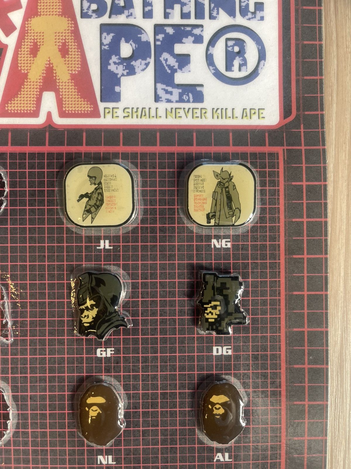Bape A Bathing Ape Late Early 90-2000s Vintage Pin Logo Set | Grailed