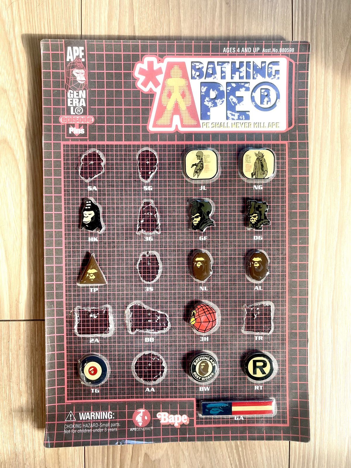 Bape A Bathing Ape Late Early 90-2000s Vintage Pin Logo Set | Grailed
