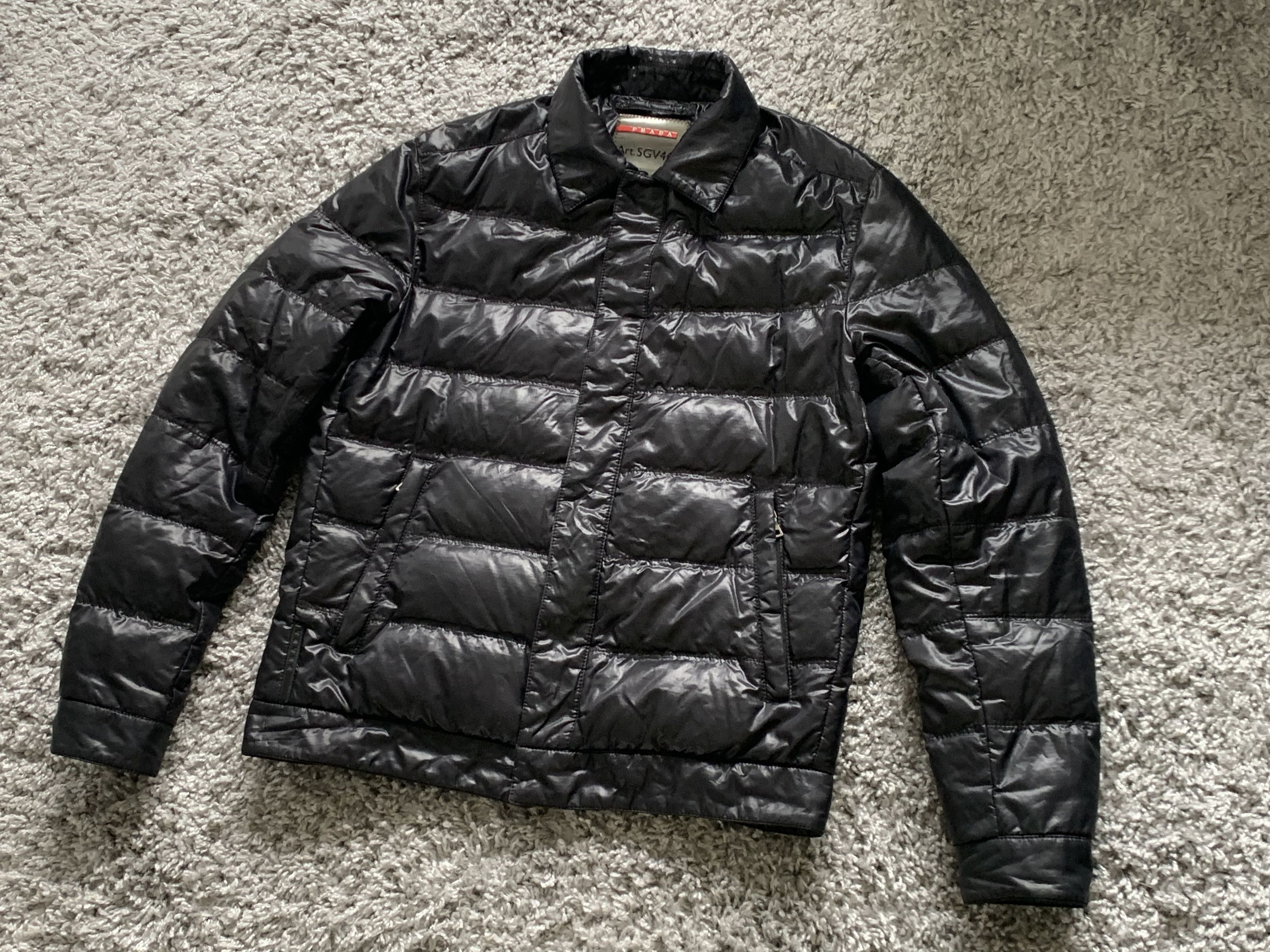 Prada Prada black tab puffer quilted jacket | Grailed