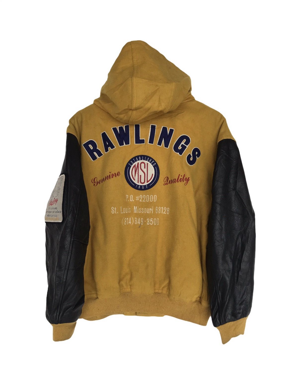 Varsity Jacket × Vintage RARE Vintage Rawlings Leather Varsity Jacket ...