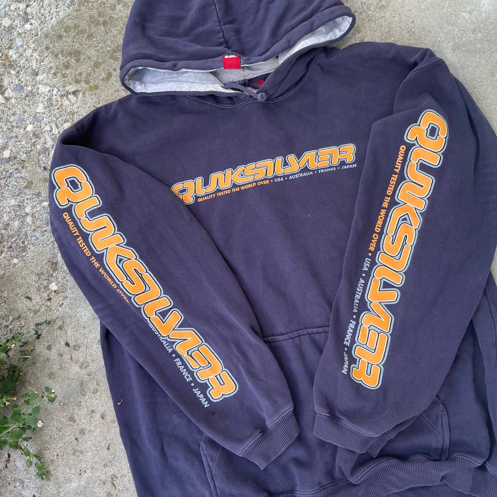 Quicksilver Vintage 90 y2k BEAUTIFUL QuickSilver Skate Surd Hoodie ...
