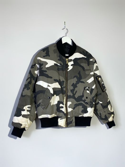 Vintage Alpha Industries reverse bomber arctic camo raf simons | Grailed