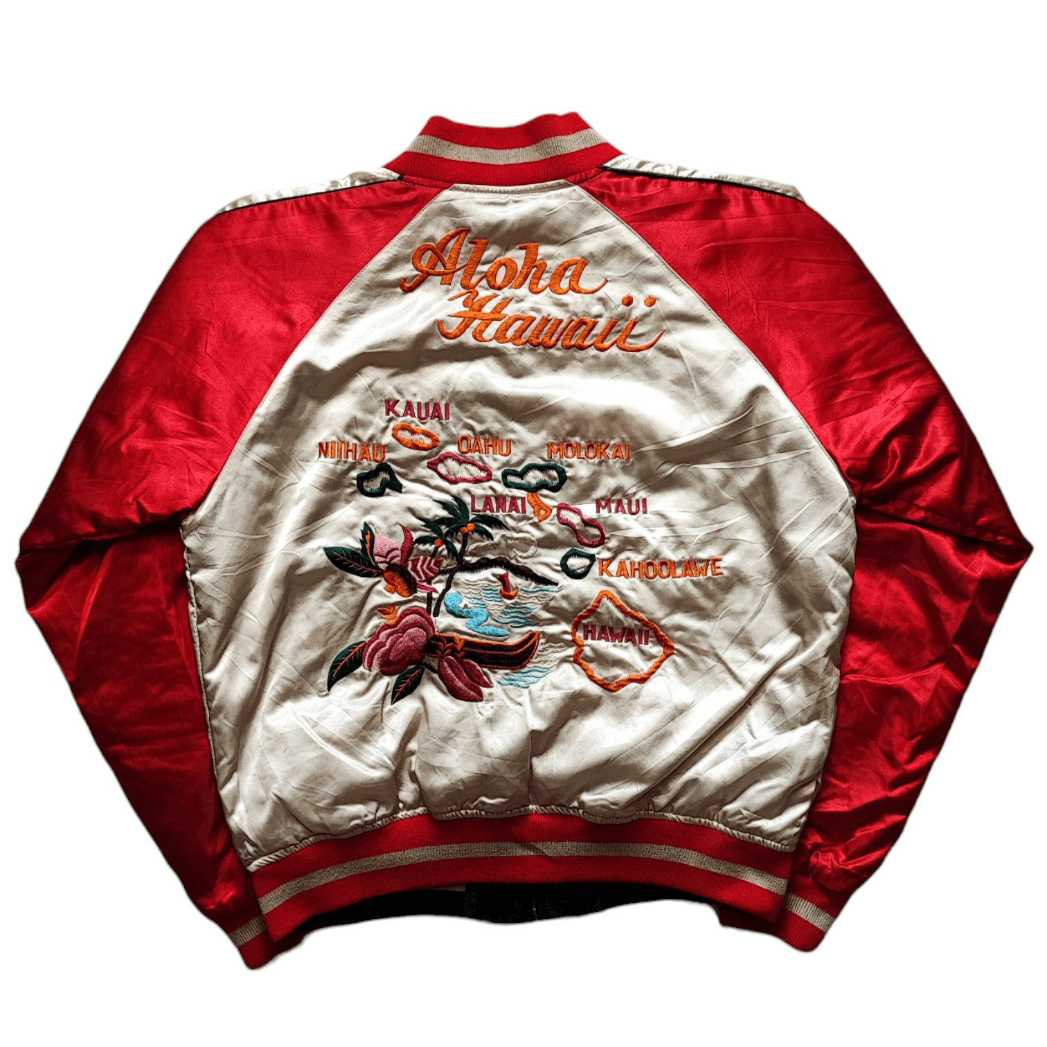 Aloha Wear × Sukajan Souvenir Jacket Vintage Aloha Hawaii Japan Sukajan ...