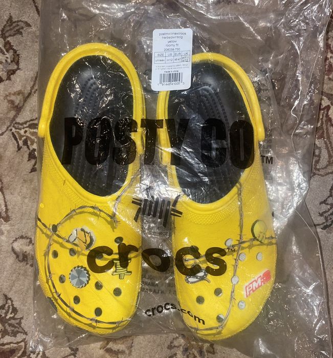 Crocs POST MALONE BARBED WIRE CROCS | Grailed