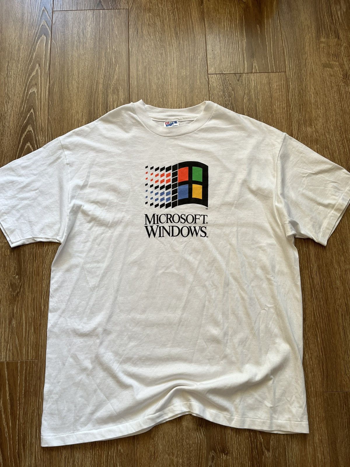 Microsoft × Vintage Vintage Microsoft Windows 95 rare single stich tee ...