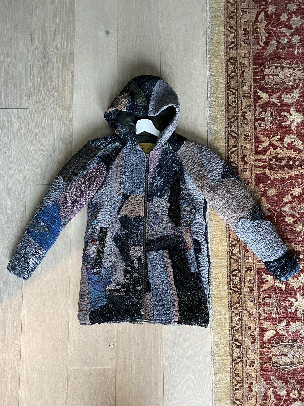 By Walid By Walid Patchwork Silk Boro Zip Jacket | Grailed