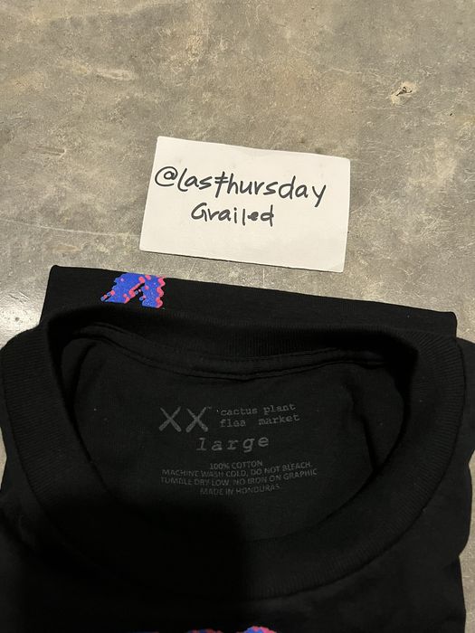 Kaws KAWS x CPFM Flower Black T-shirt Large | Grailed
