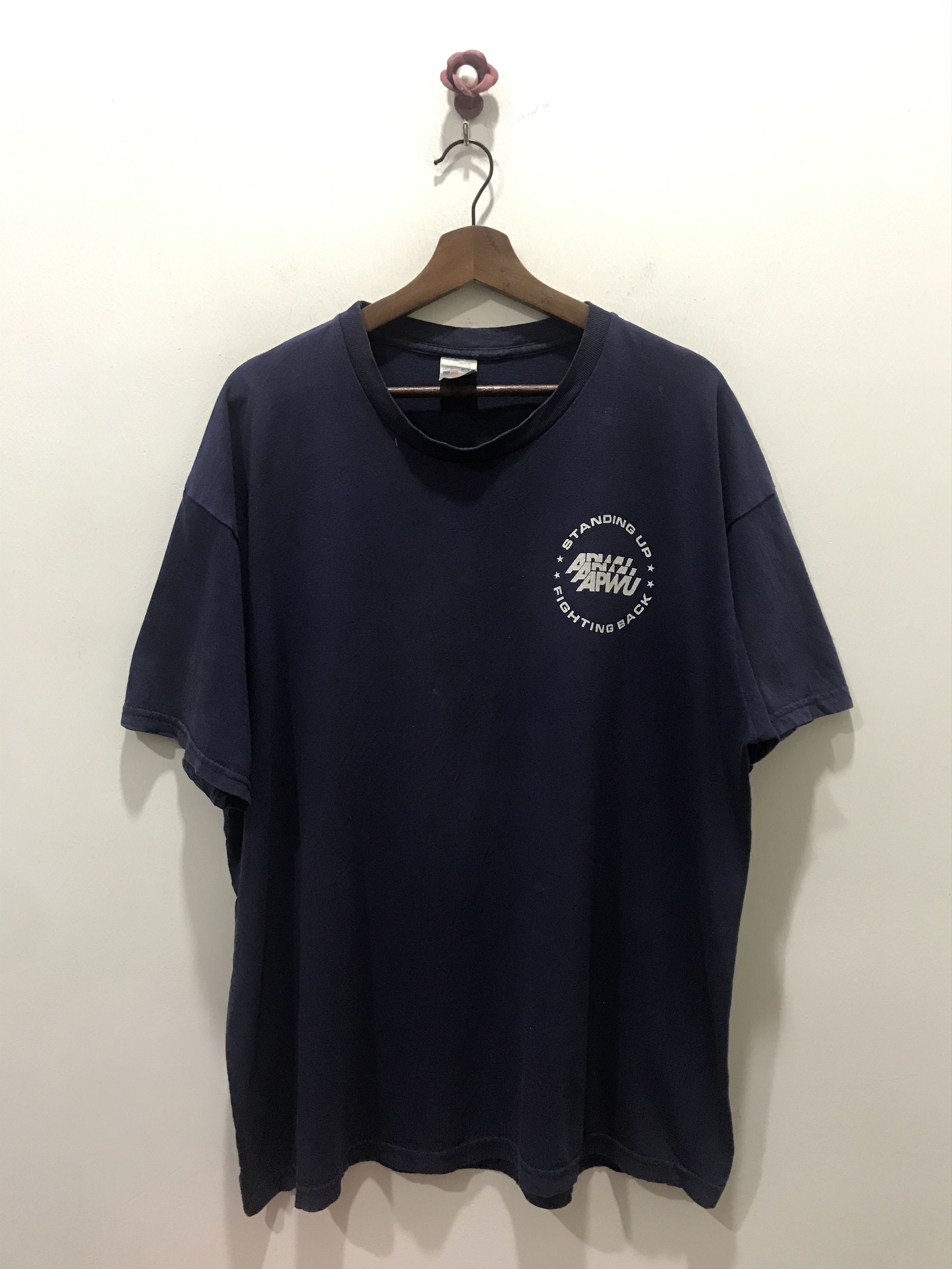 American Apparel × Made In Usa × Tee Shirt APWU WINDJAMMER Standing Up ...