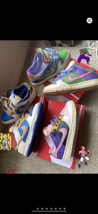 Nike Nike Dunk Low Custom Dragonball Z DBZ Piccolo | Grailed