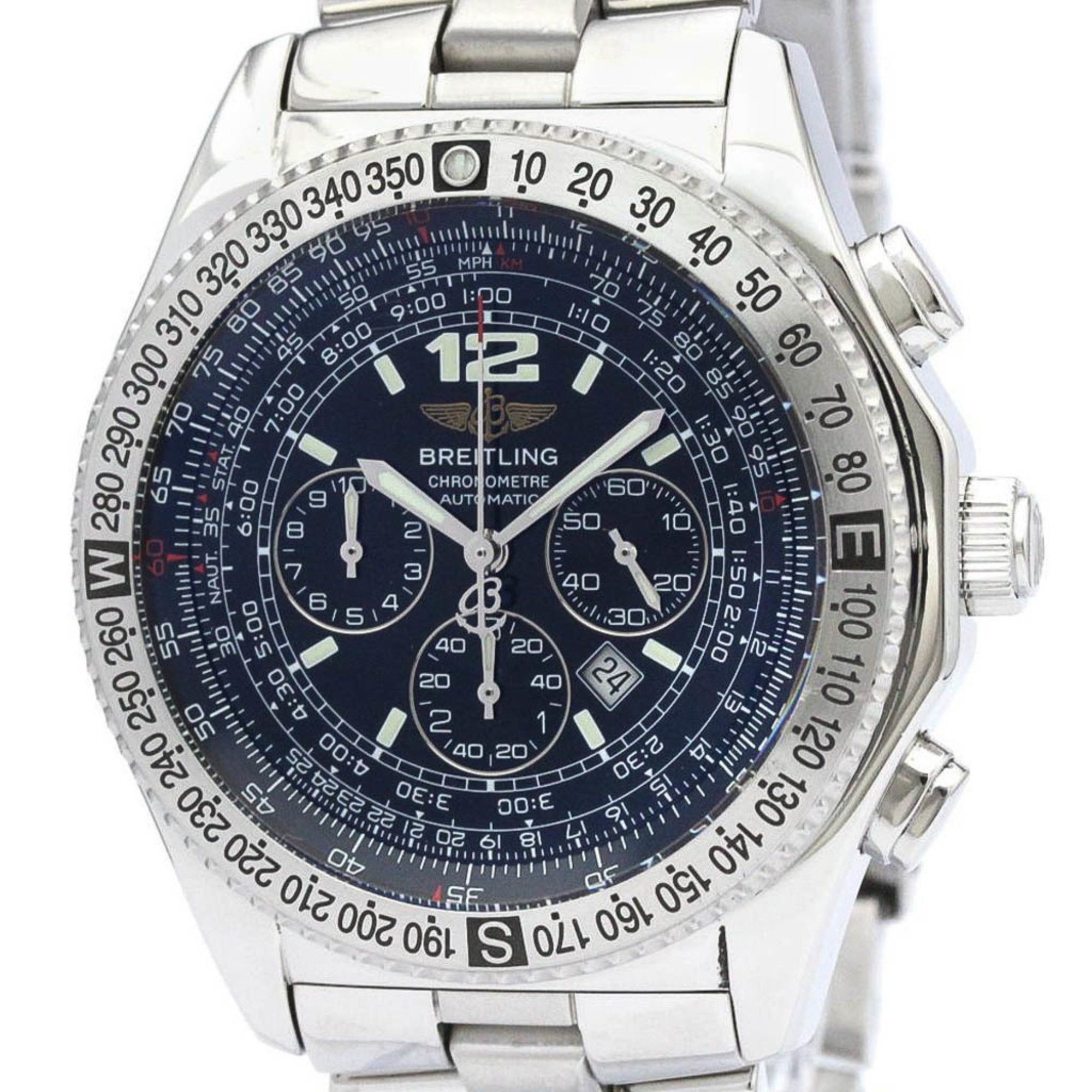 Breitling Polished BREITLING B-2 Chronograph Steel Automatic Mens Watch ...