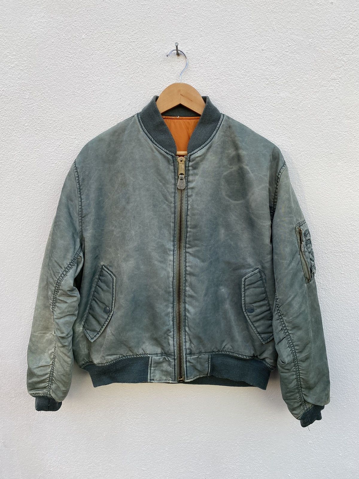 Us Air Force × Usaf × Vintage Vintage MA-1 flight bomber sunfaded ...