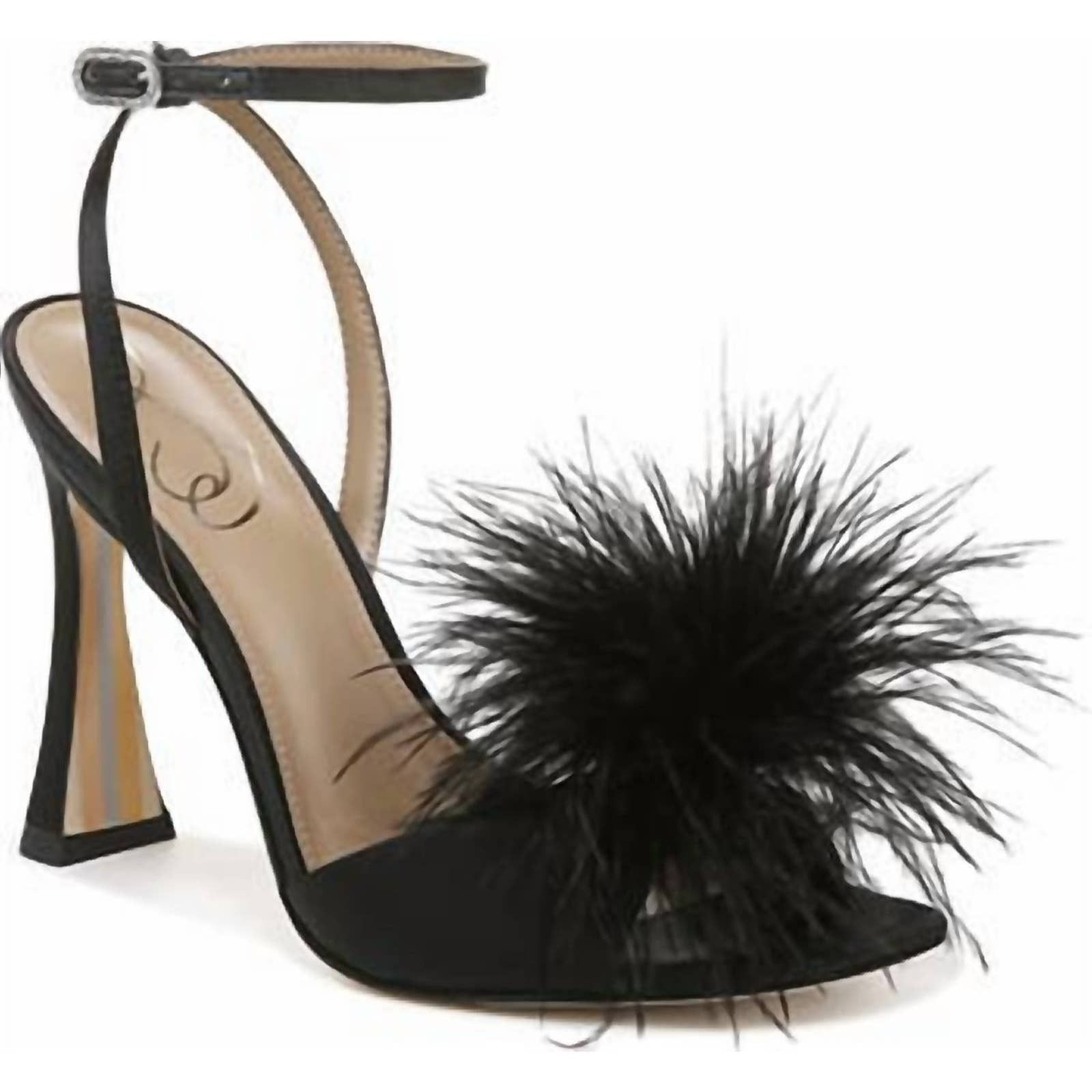 Sam Edelman Leon Heel Sandal In Black Satin | Grailed