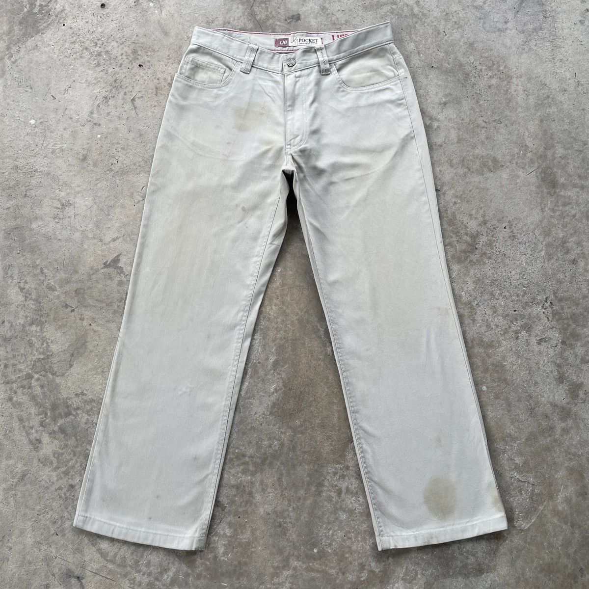 Vintage Vintage U2 5 Pocket White Trousers Casual Pants Faded Japan ...