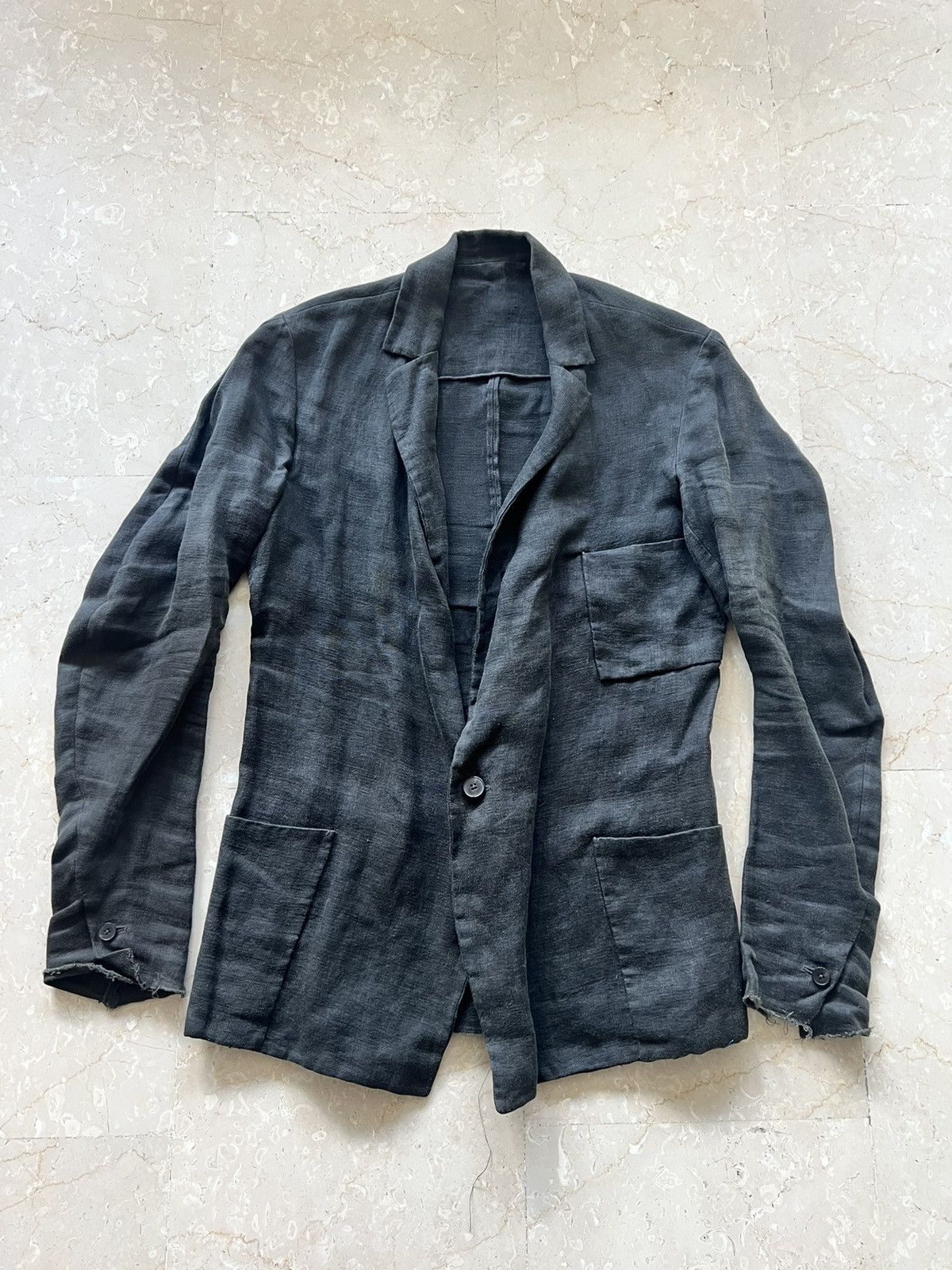 Ma+ Waxed cotton/linen blazer | Grailed