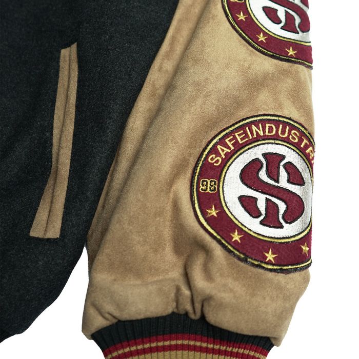 Varsity JACKET VARSITY WOLF BROWM embroidery | Grailed