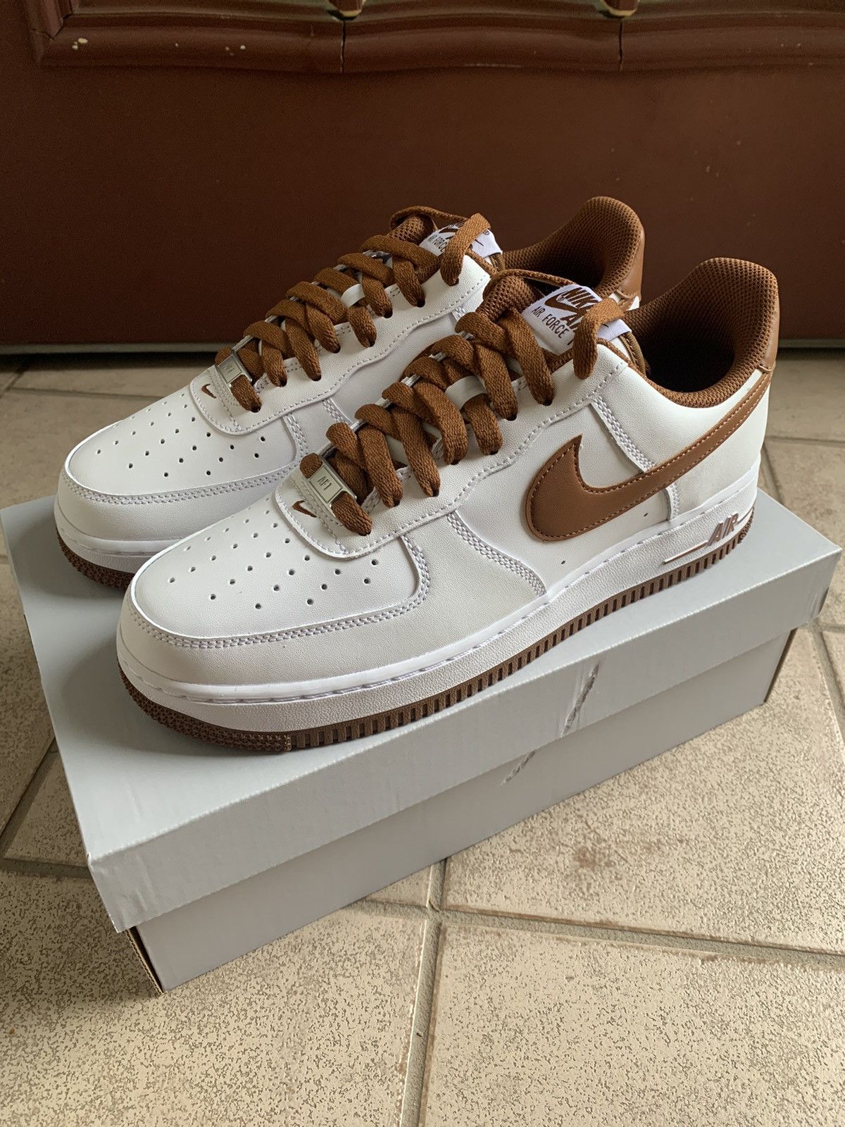 Nike Nike Air Force 1 low brown white | Grailed