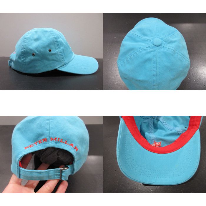 Peter Millar Peter Millar Hat Cap Strap Back Blue Red Crown Golf Golfer ...