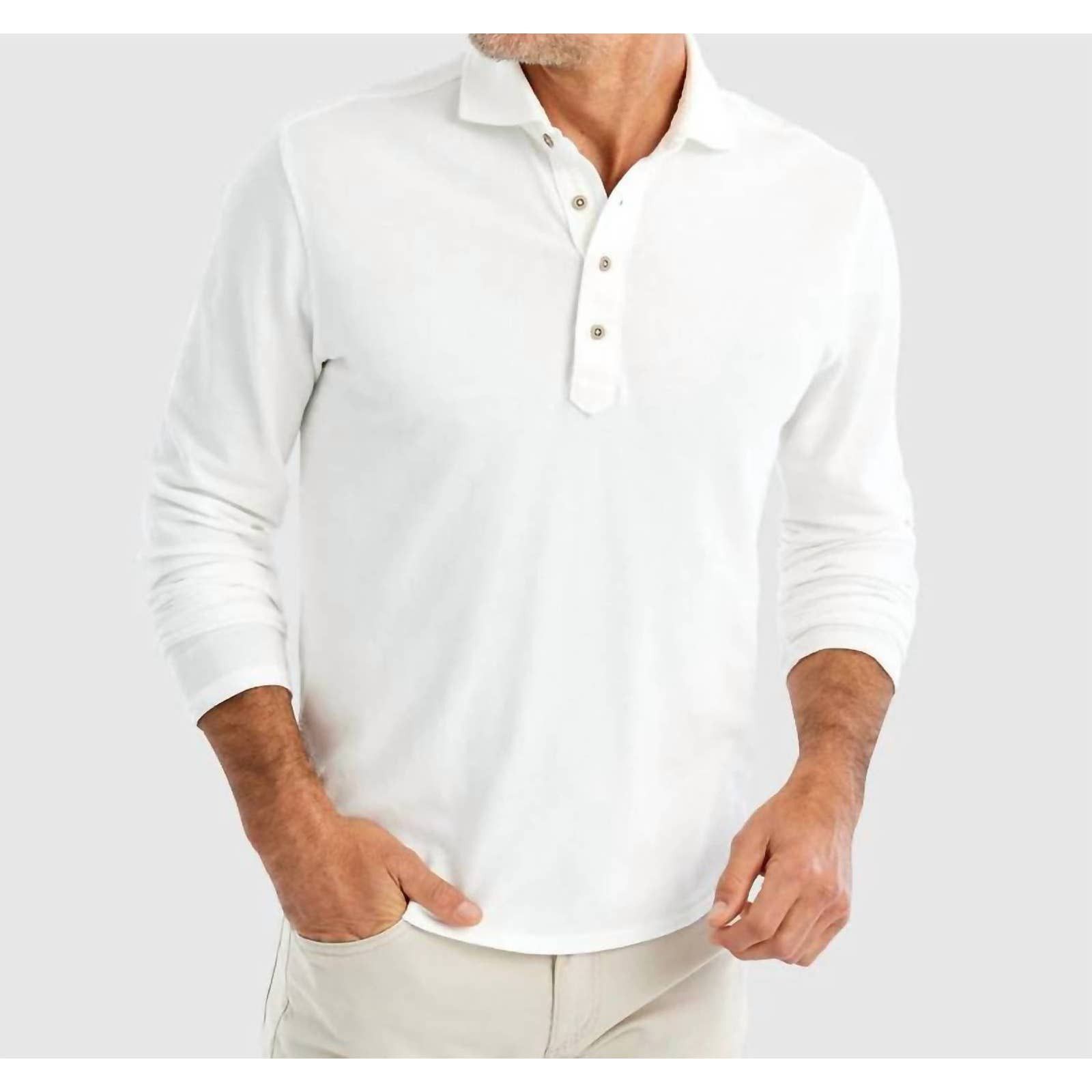 Johnnie O Shoreline Popover Polo Shirt In White | Grailed
