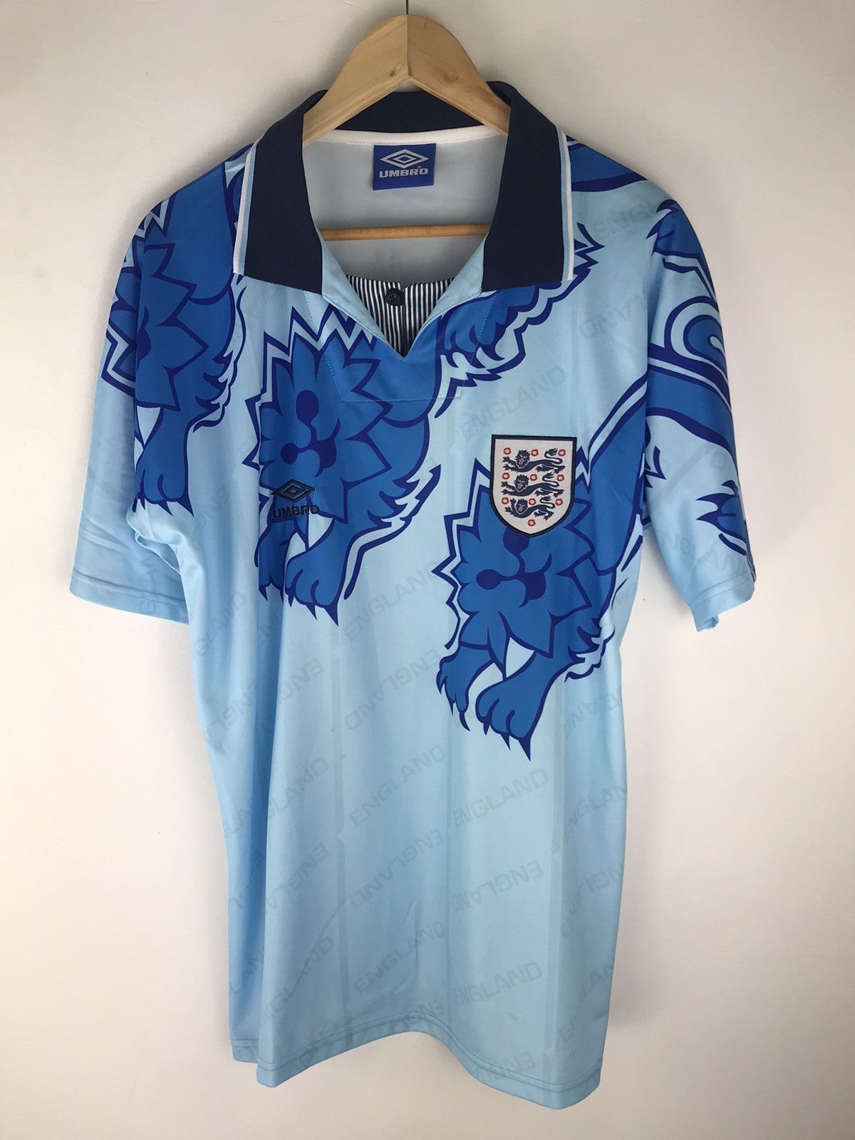 Soccer Jersey × Umbro × Vintage OFFICIAL England 1990/1991/1992 SHIRT ...