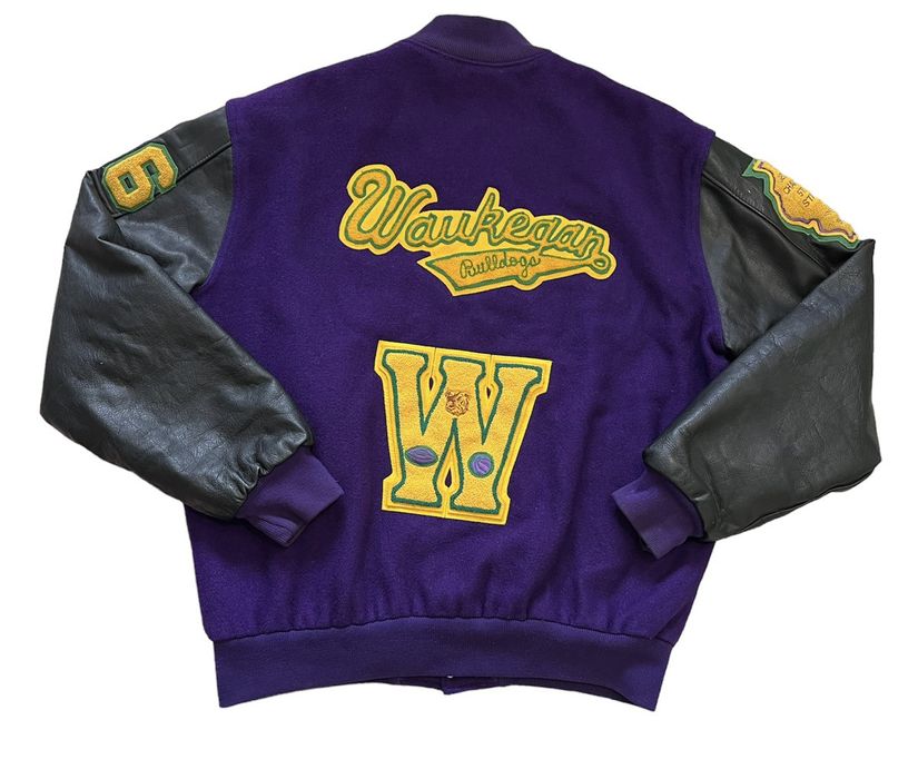 Vintage Waukegan Bulldogs Varsity 1993 Jacket High School Leather | Grailed