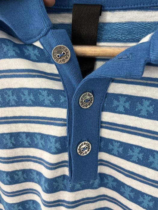 Chrome Hearts Chrome hearts striped polo blue | Grailed