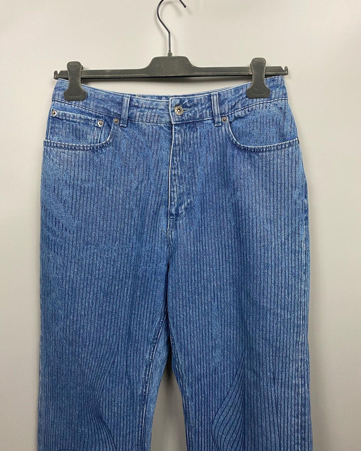 Y/Project FW19 Wavy Pinstripe Denim Pants | Grailed