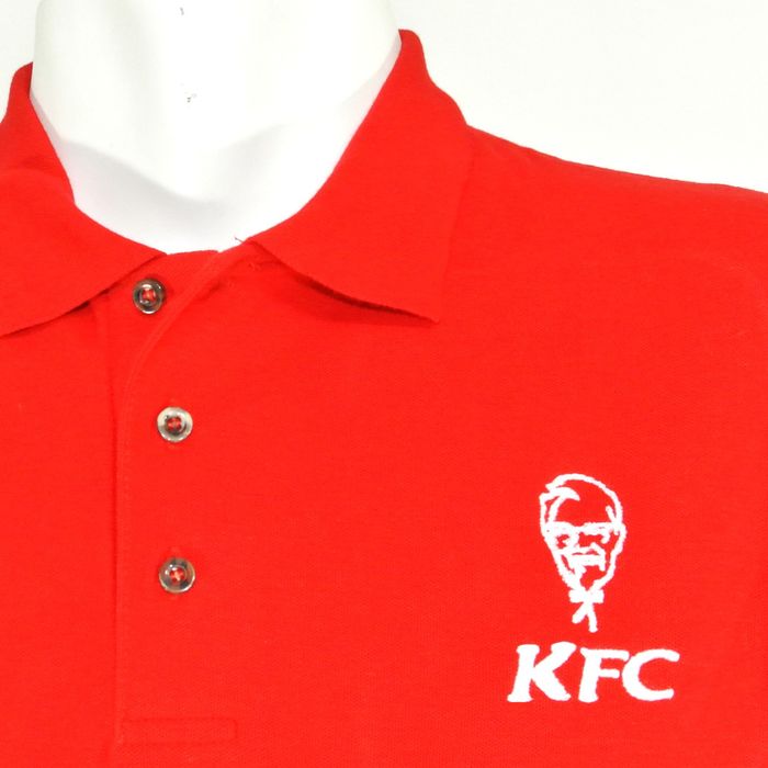 Mando KFC Kentucky Fried Chicken Employee Uniform Red Polo Shirt | Grailed