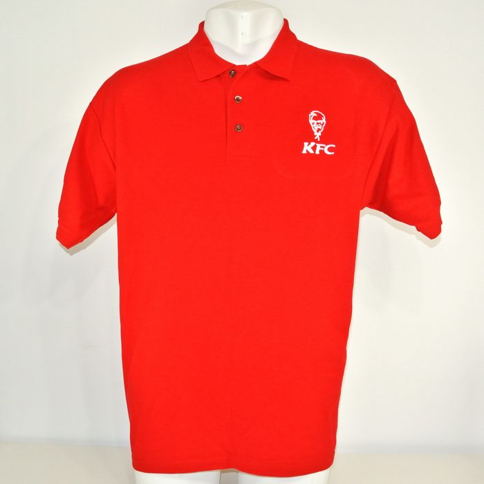 Mando KFC Kentucky Fried Chicken Employee Uniform Red Polo Shirt | Grailed