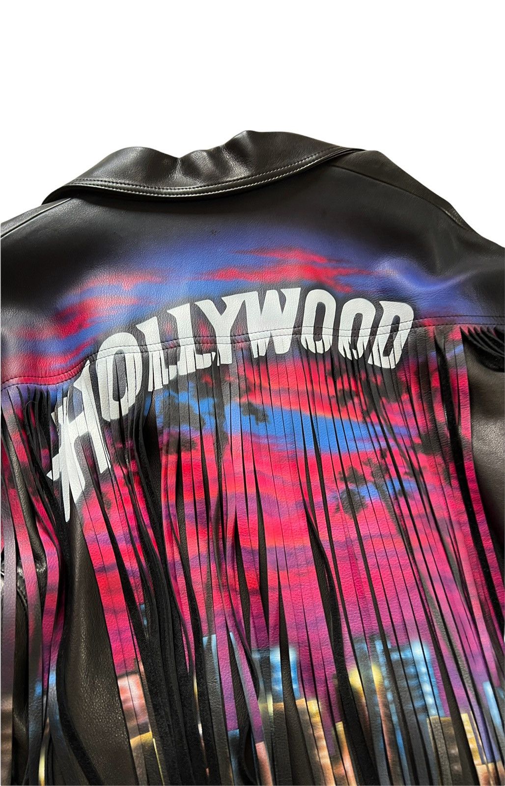 Doublet 1 of 3 Airbrushed Oversized Leather Rider Jacket | Grailed