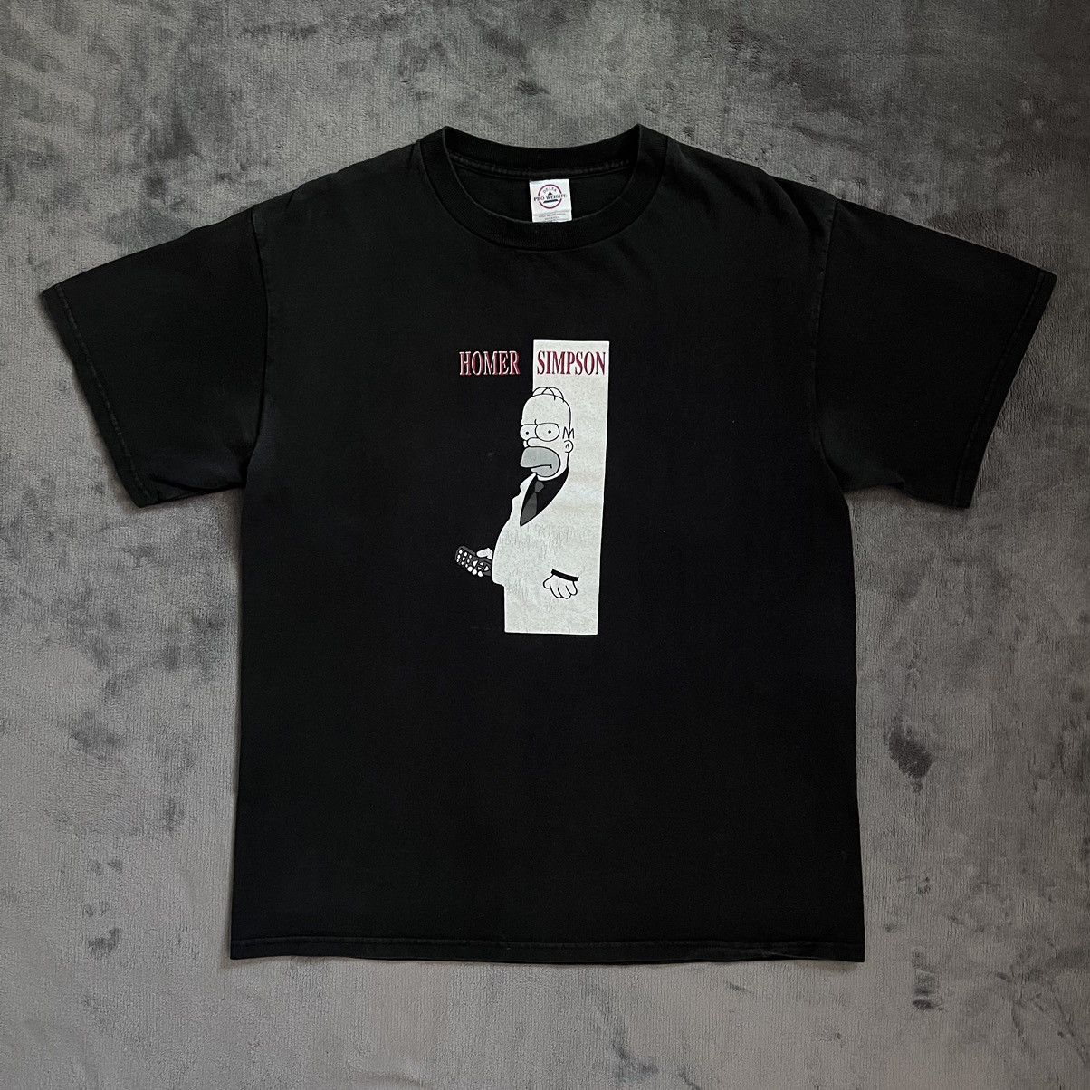 Vintage Vintage Y2K The Simpsons Homer Scareface Tee - Faded Black ...