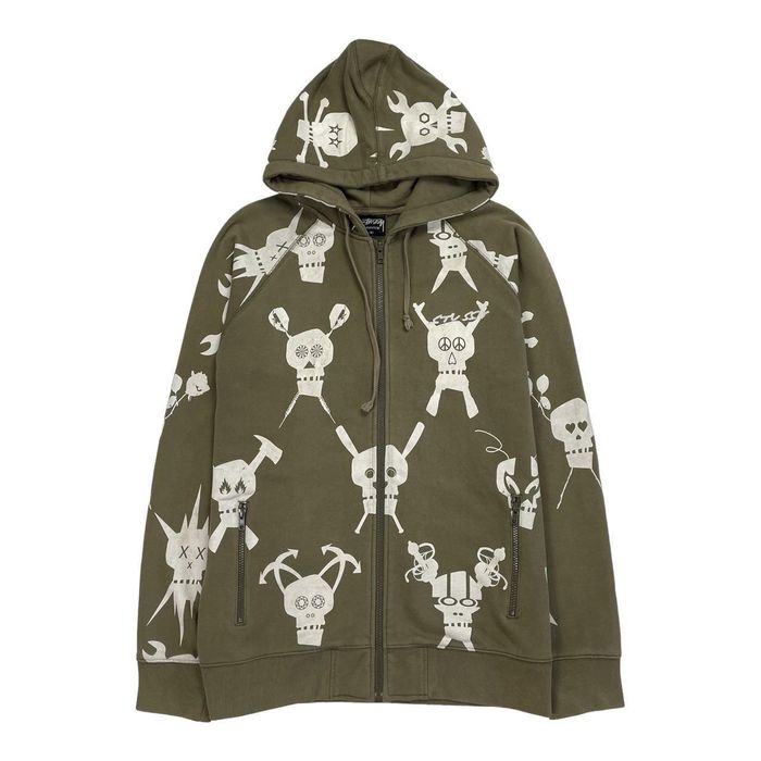 Stussy Stussy Skull Hoodie Vintage Stussy Futura Monogram | Grailed