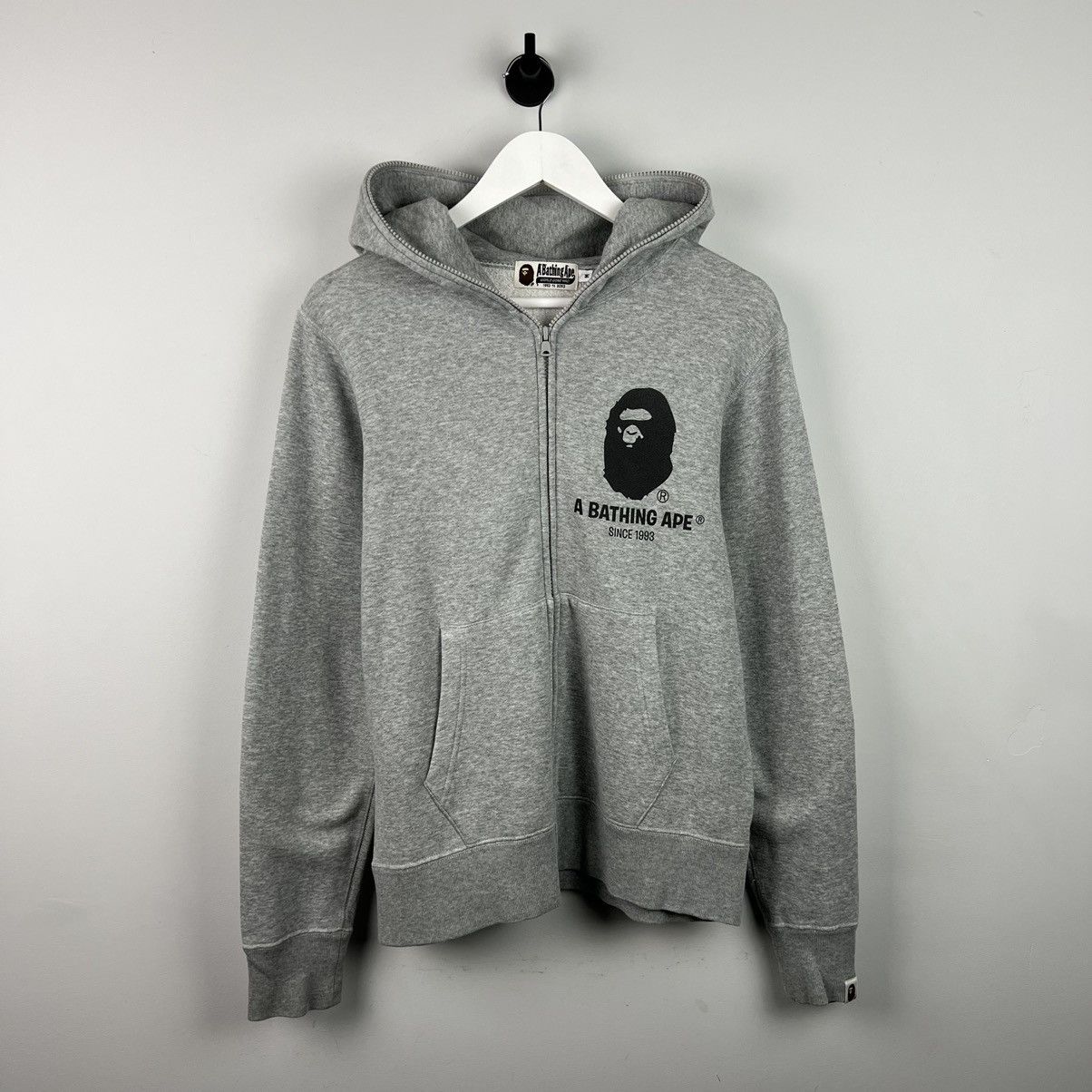 Bape Authentic Bape Chest Logo Zip Hoodie | Grailed