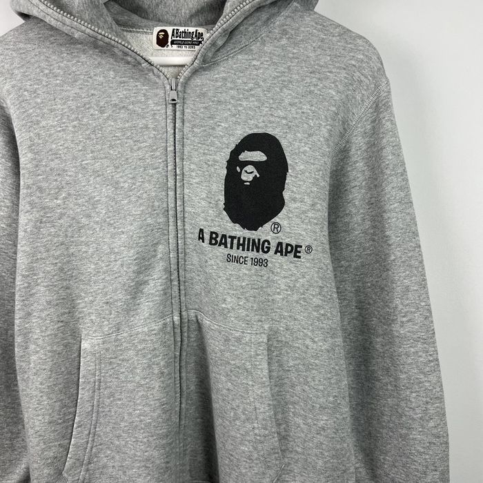 Bape Authentic Bape Chest Logo Zip Hoodie | Grailed